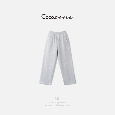 COCO ZONE 刘一一【100棉】纯棉直筒运动风休闲裤 CD1A1361