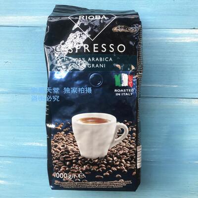 【麦德龙】RIOBA瑞吧里奥巴铂金阿拉比咖啡豆1kg 意大利原装进口