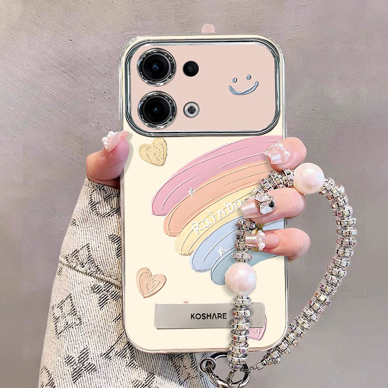 适用彩虹油画oppoReno13手机壳12支架11少女心10pro+新款9防摔8保护套7高级感6挂绳5K时尚可爱奢华夏日小清新
