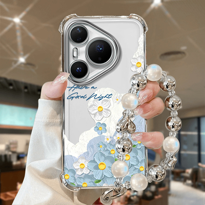 适用华为P系列油画花手机壳