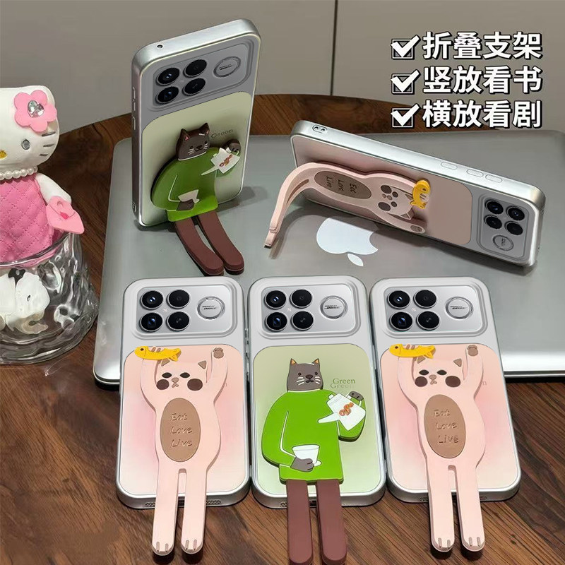 适用咖啡猫咪红米K90promax手机壳k80全包k70E防摔k60冠军版保护套k50至尊版支架k40s新款女redmi外壳镜头