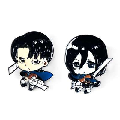 动漫周边进击的巨人胸针三笠阿克曼利威尔兵长卡通金属徽章别针