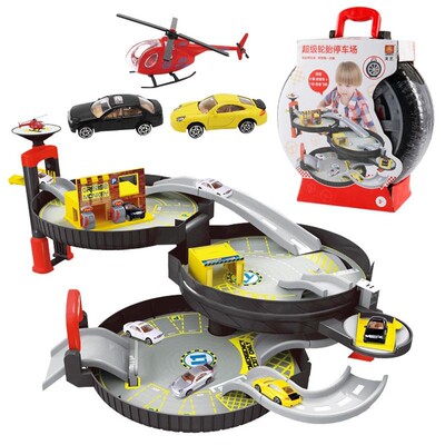 德国工艺轮29052 停童车胎场 儿拼装益智科教玩具车手提轨道汽车
