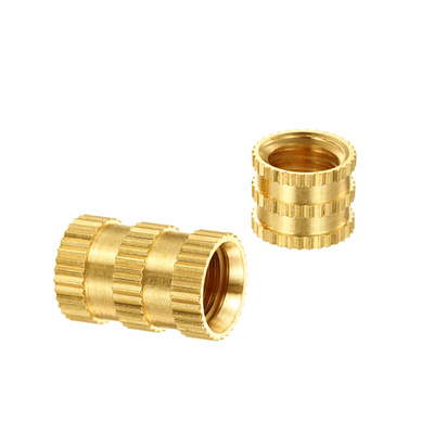 。注塑预埋M2.5*3.5/3.8/4.0/4.5外直纹滚花铜花母铜螺母铜件通止