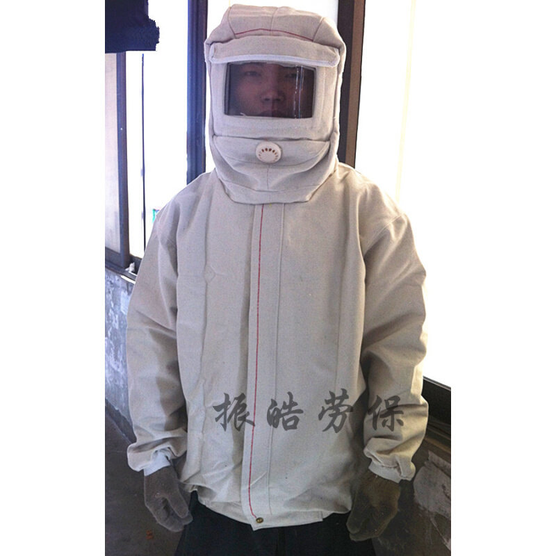 。喷砂打砂帽防尘面具面罩全面喷涂防护帽防护头罩喷塑喷砂服玻璃