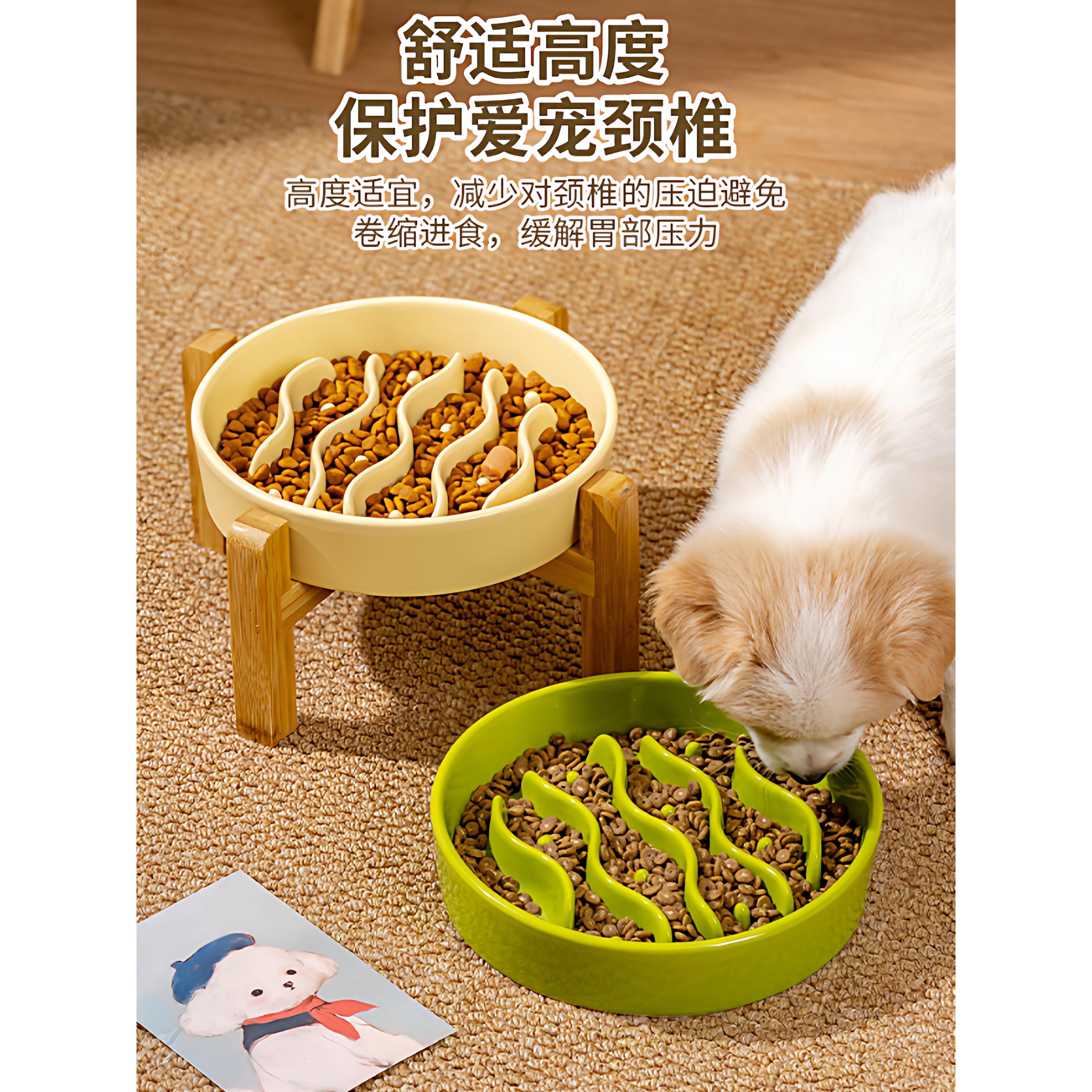 宠物碗慢食碗碗陶瓷猫碗大口径宠物碗猫食饭盆猫咪狗狗狗碗EAP水