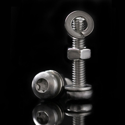 。304不锈钢圆头梅花螺丝钉螺母平弹垫套装组合m1.6M2M3M4M5M6M8M