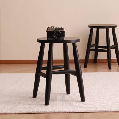 r^沙迦圆凳全实木凳子创意多功能家用会客凳餐凳陪读小椅