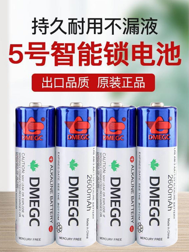 DMEGC 5号电池2600毫安适用于德施曼凯迪仕指纹智能密码锁