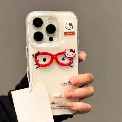 满喆眼镜猫适用于华为Pura80手机壳p70pro保护套mate80/70PRO/p6050新款女nova15/1413畅享70/80麦芒30大孔