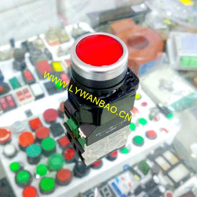 。原装AIKS爱克斯按钮开关AS2203-11TD/R带灯自锁12V24V110V220V