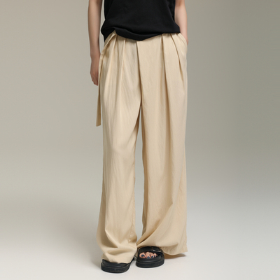 AIRIQI奥莱女装山本休闲裤时尚简约宽松显瘦直筒长裤AX42CK482