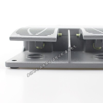 银点高品质双联脚踏YDT1-16 铝壳灰色双踏板脚踏开关内配KH9011芯