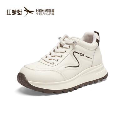 红蜻蜓正品商场同款女休闲鞋高帮