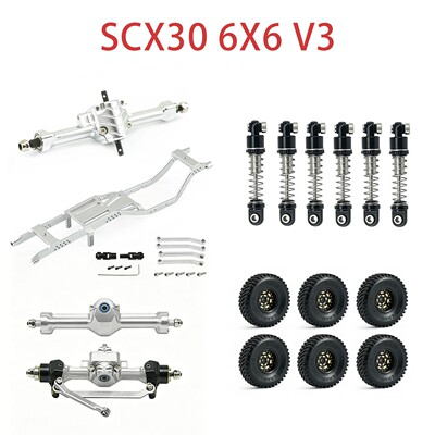 Axial 1/30 SCX30 原车升级6X6套装V3 攀爬车改装升级配件