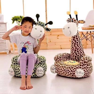 长鹿颈10563坐凳子儿童沙发红动物卡通座小椅幼儿园网宝宝男孩女