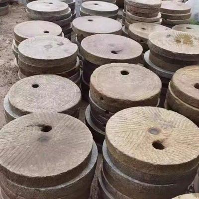 农村汀步石石磨盘垫脚石老式茶桌旧磨片碾盘小院草坪踏步石铺路石