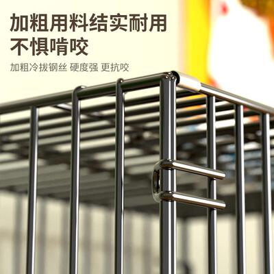 狗笼子小型犬中型犬大型犬家用加粗折叠角钢宠物铁笼子柯基萨摩耶