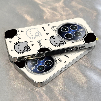 适用真我12pro手机壳13realme11por+新款V20可爱kt猫OPPOV30t全包防摔真我10电镀v23i女生v15外壳v11s软V3v25