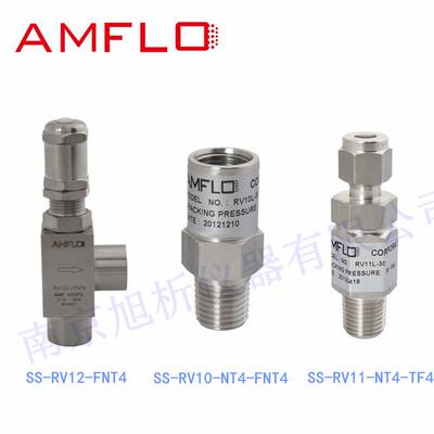 气路安全阀 SS316不锈钢泄压阀RV10防腐RV11 耐高压 SS-RV12-FNT4