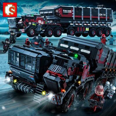森宝107009流浪地球大号箱式运载车组装模型男孩拼装积木拼插玩具