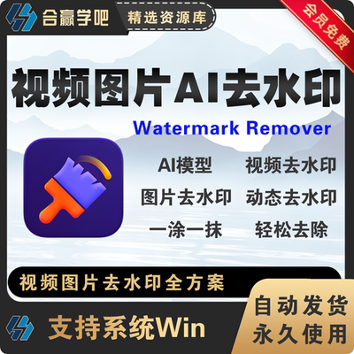 智能AI视频图片去水印软件图片消除文字水印视频去字幕工具