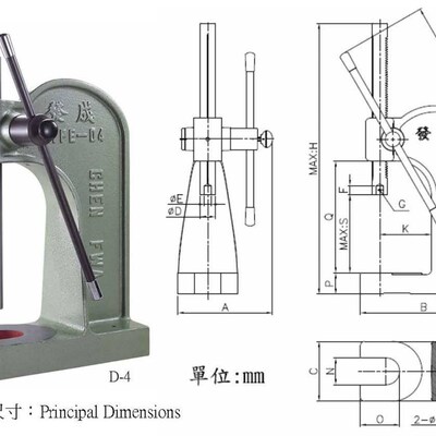 速发圆轴氏手动压减 手动压力达 4号精密型压力机 马机床速机机