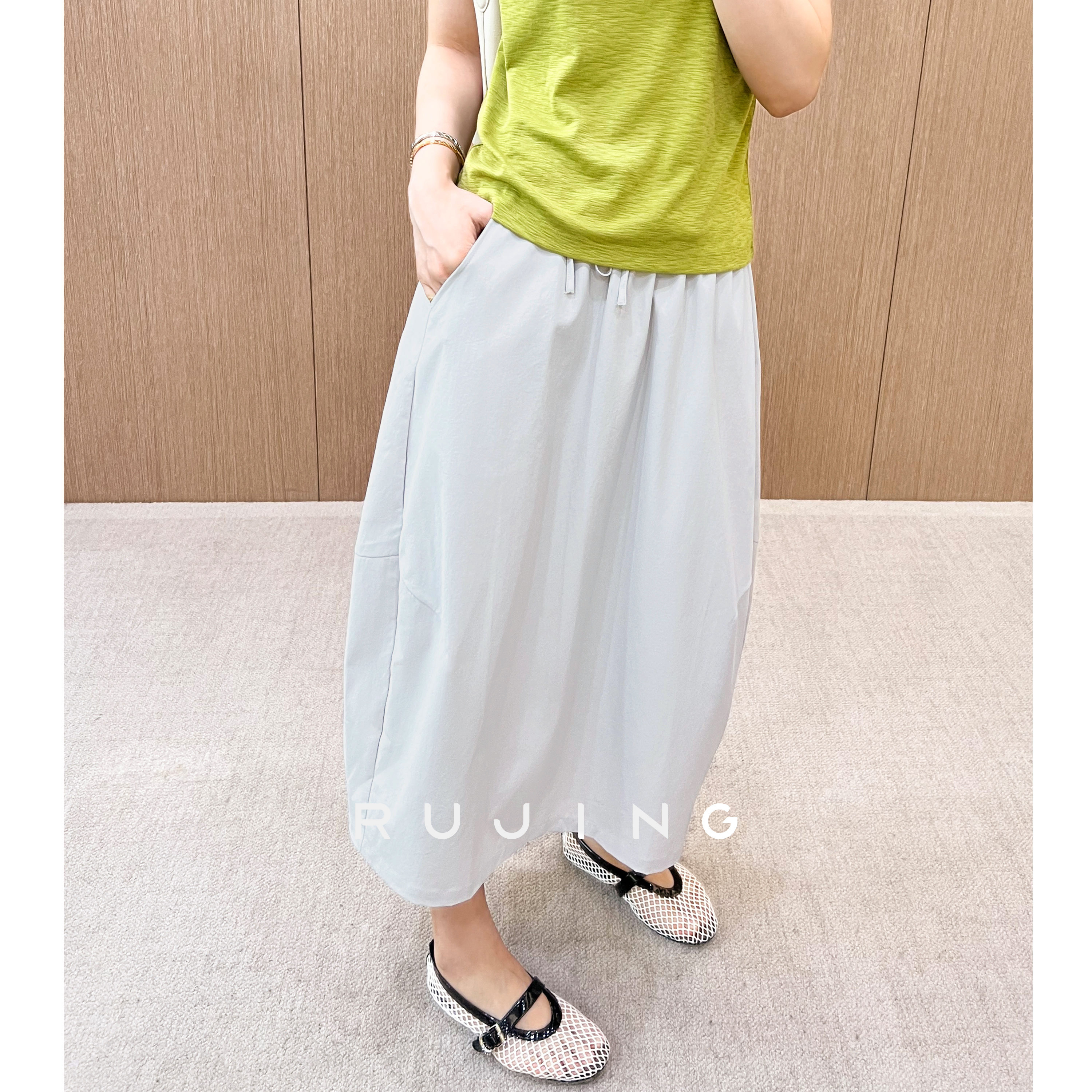 RUJING丨【防晒裙】UPF50+防晒半身裙女士2026夏新款时尚简约裙子