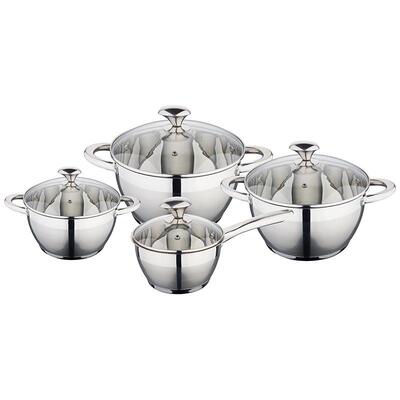 高颜值加厚食品级201不锈钢锅具套装5层底奶锅汤锅炖锅KV-6613