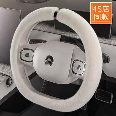 高端雪貂绒冬季汽车方向盘套冬天毛绒保暖车把套d型透气防滑女士