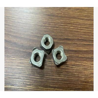 DIN928B 四方焊接螺母B型M6*1.0*11*4.5（带齿）本色