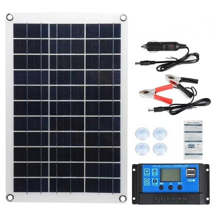 爆款热卖多晶太阳能电池板充电控制器户外18V20W柔性太阳能板