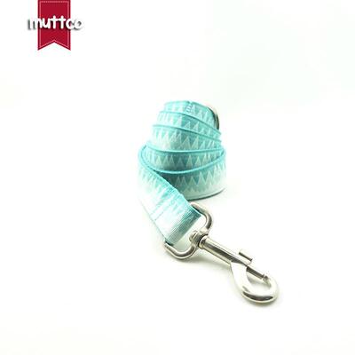 UDC-015/工厂现绿色花货狗项圈彩带色织牵纹引套装金属扣狗圈外贸