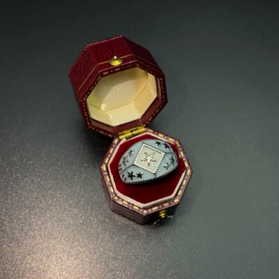 Vintage古着 Burgundy star curtain戒指