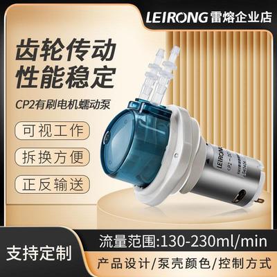 雷熔微小型CP2有刷电机蠕动泵实验室卡扣 循环抽自吸水泵头小流量