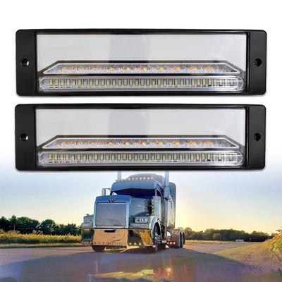 重型货车拖车房车卡车尾灯12英寸导光三色147LED流水转向刹车灯