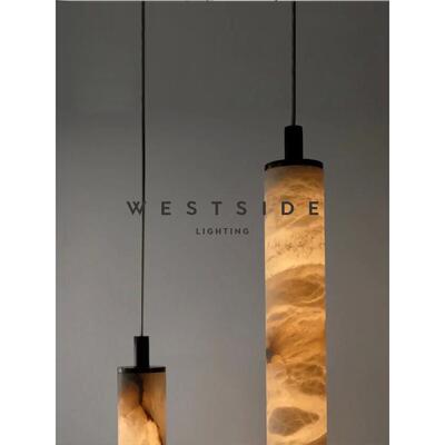 westside新中式轻奢西班牙天然云石餐厅灯极简吧台卧室床头吊线灯