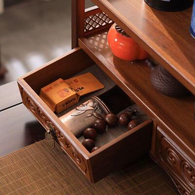 整理茶桌砂桌壶办公茶具博古PDD10077架收纳桌紫面实木置物小型架