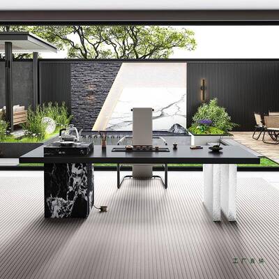 意组式轻奢极简岩板茶桌椅合台高端盘一茶UDG体茶台客厅家用阳泡