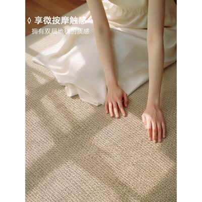 素DM-5163色圆形厅脚地几毯现代简约防滑房间地垫客家踩用椅子垫
