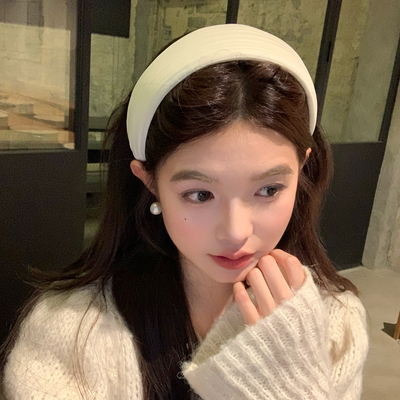 【我的脸很圆】甜美日常浅色系这种发箍小众设计外戴时尚发箍女生