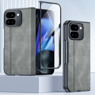 适用谷歌9ProFold手机壳羊巴纹