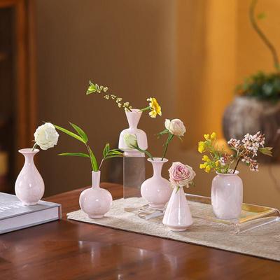 景德镇陶瓷结晶釉花瓶小摆件瓷客厅餐桌插花家居装饰品办公桌摆设