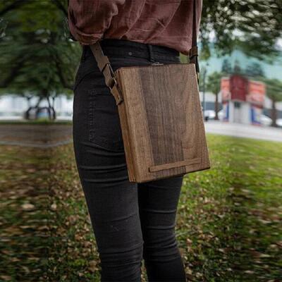 Writers Messenger Wood Box作家信使木盒 木质公文背包 中式挎包