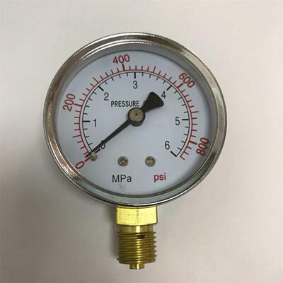 压力表 Y-60 0-6mpa 800psi 表面直径60mm 铜螺纹m14x1.5 径向