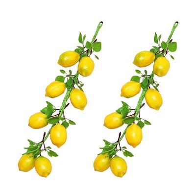 2 Bunches of Simulation Lemon String Decorative Fruit