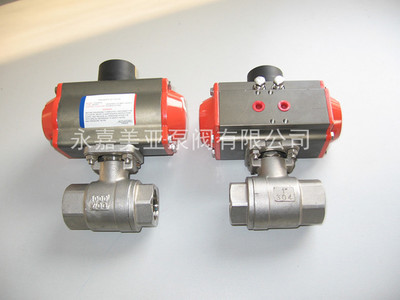 Q611F气动二片式球阀 不锈钢气动高平台球阀1000WOG