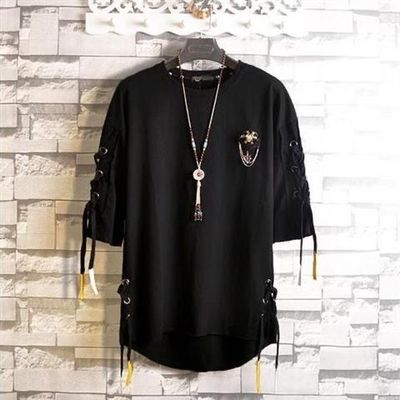 Idopy Korean Fashion Mens Set Style Lace Punk Gothic Pullov