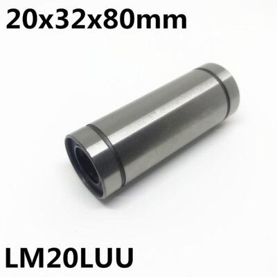 极速2pcs LM20LUU long type 20x32x80mm 20mm linear ball beari