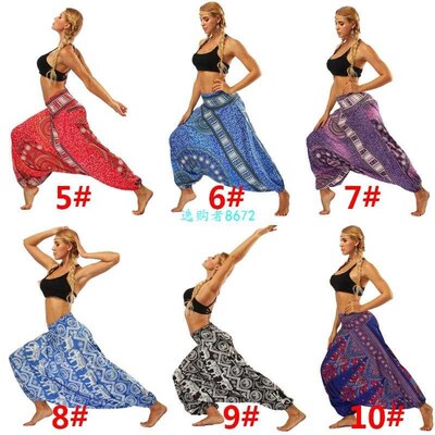 New 3D Print India Belly Dance Pants Wide Leg Harem Yoga Pan